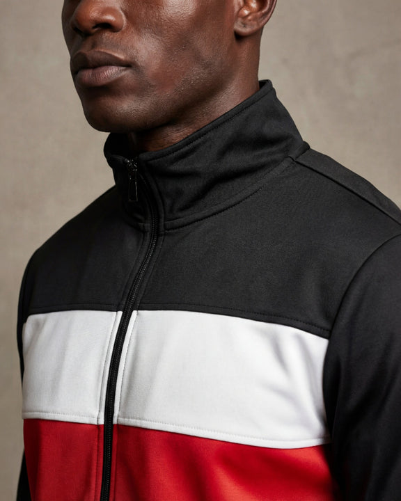 Men’s 2-Piece Tracksuit Traditional Coral Blocks Active Track Jacket a ...