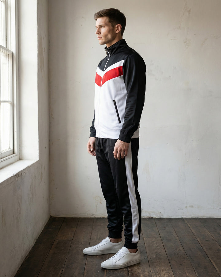 Men's Active Daily wear Tracksuit Jogger Track Jacket & Track Pants Jo ...