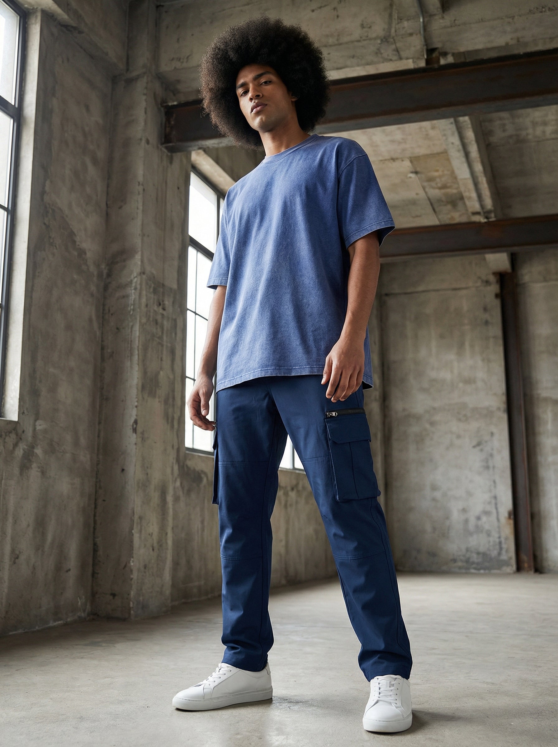 Men’s Acid Wash Short Sleeve T Shirt – Royal Threads
