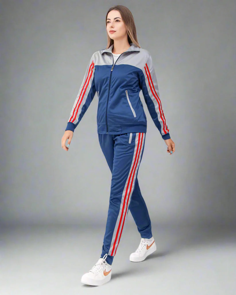 Women’s Co ord Tracksuit 2-piece Tracksuit Loungewear Set – Royal Threads