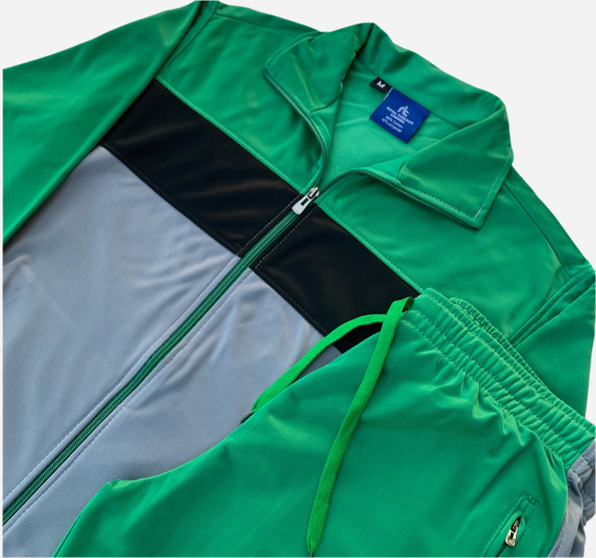 Men’s 2-Piece Tracksuit Traditional Coral Blocks Active Track Jacket a ...