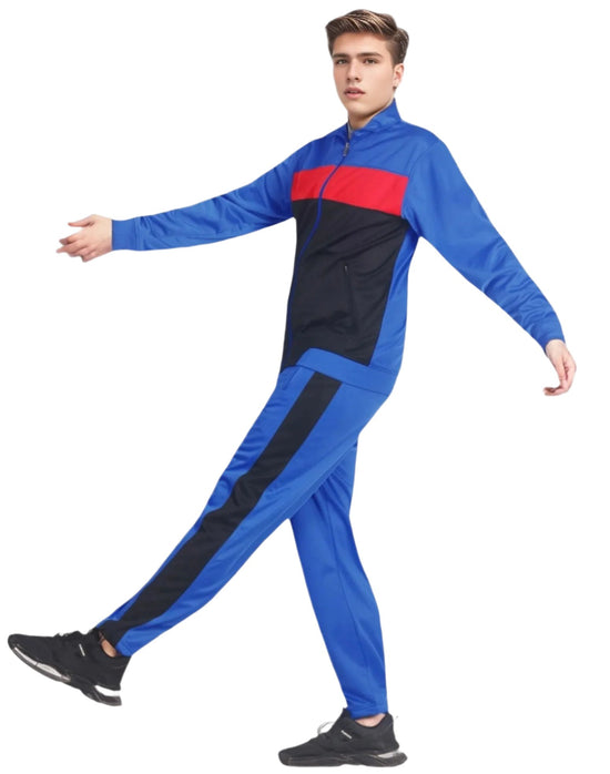 Men’s 2-Piece Tracksuit Traditional Coral Blocks Active Track Jacket a ...