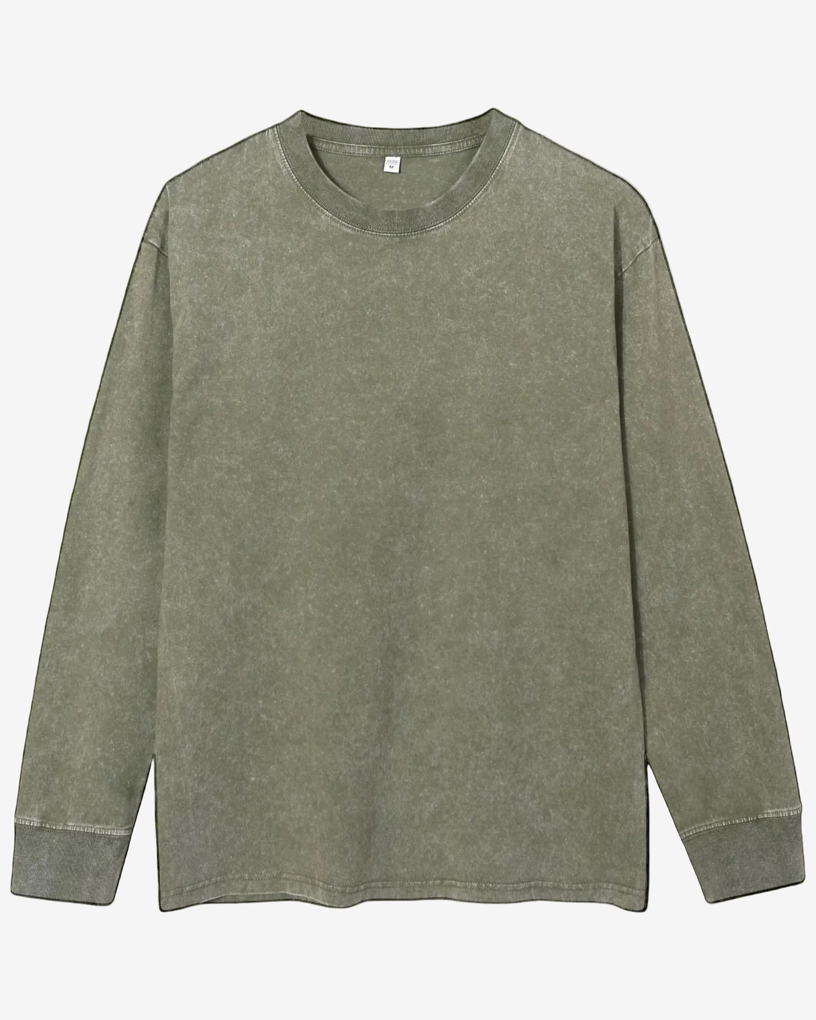 Men’s Long Sleeve Acid Wash T Shirt – Royal Threads