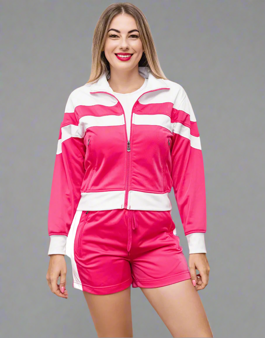 Women's Summer Track Jacket & Shorts Set – Royal Threads