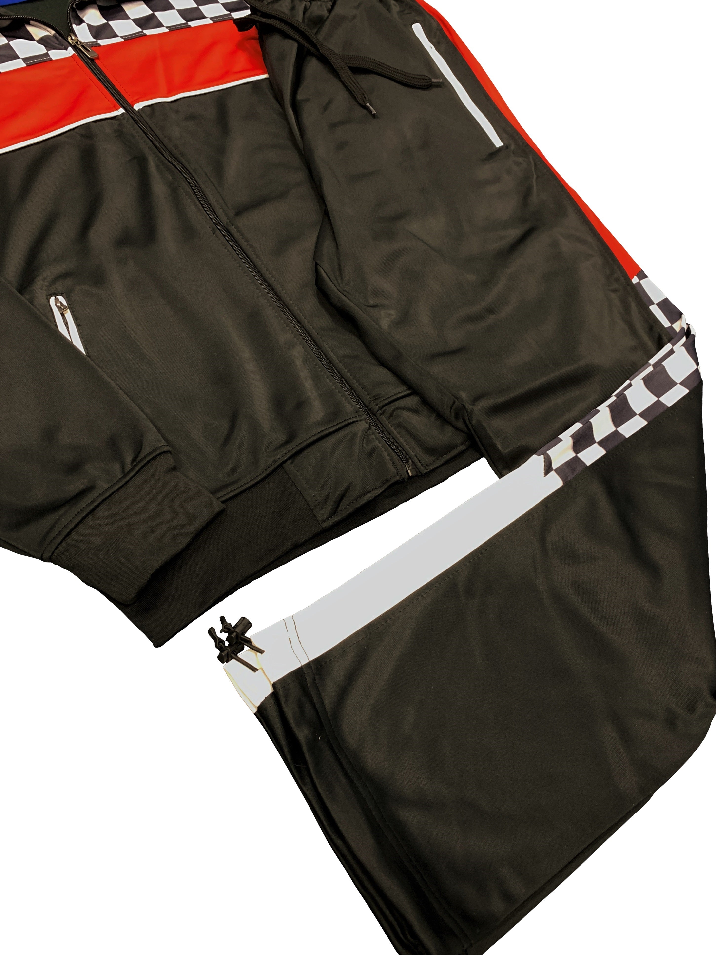 Men’s Tracksuit Checker Boxed Track jacket & Track pants Full Suit Mat ...