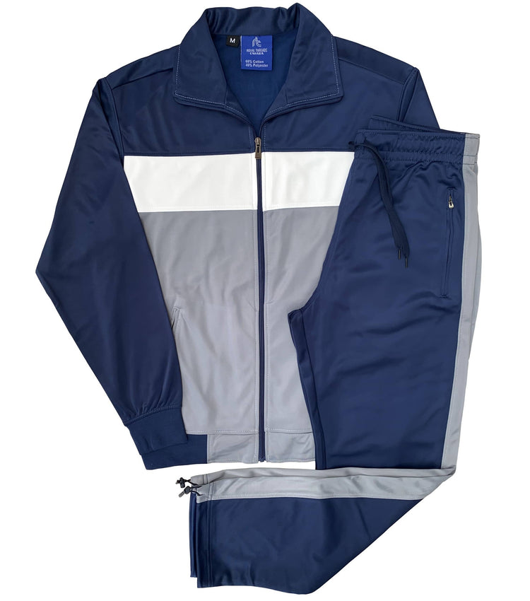 Men’s 2-Piece Tracksuit Traditional Coral Blocks Active Track Jacket a ...